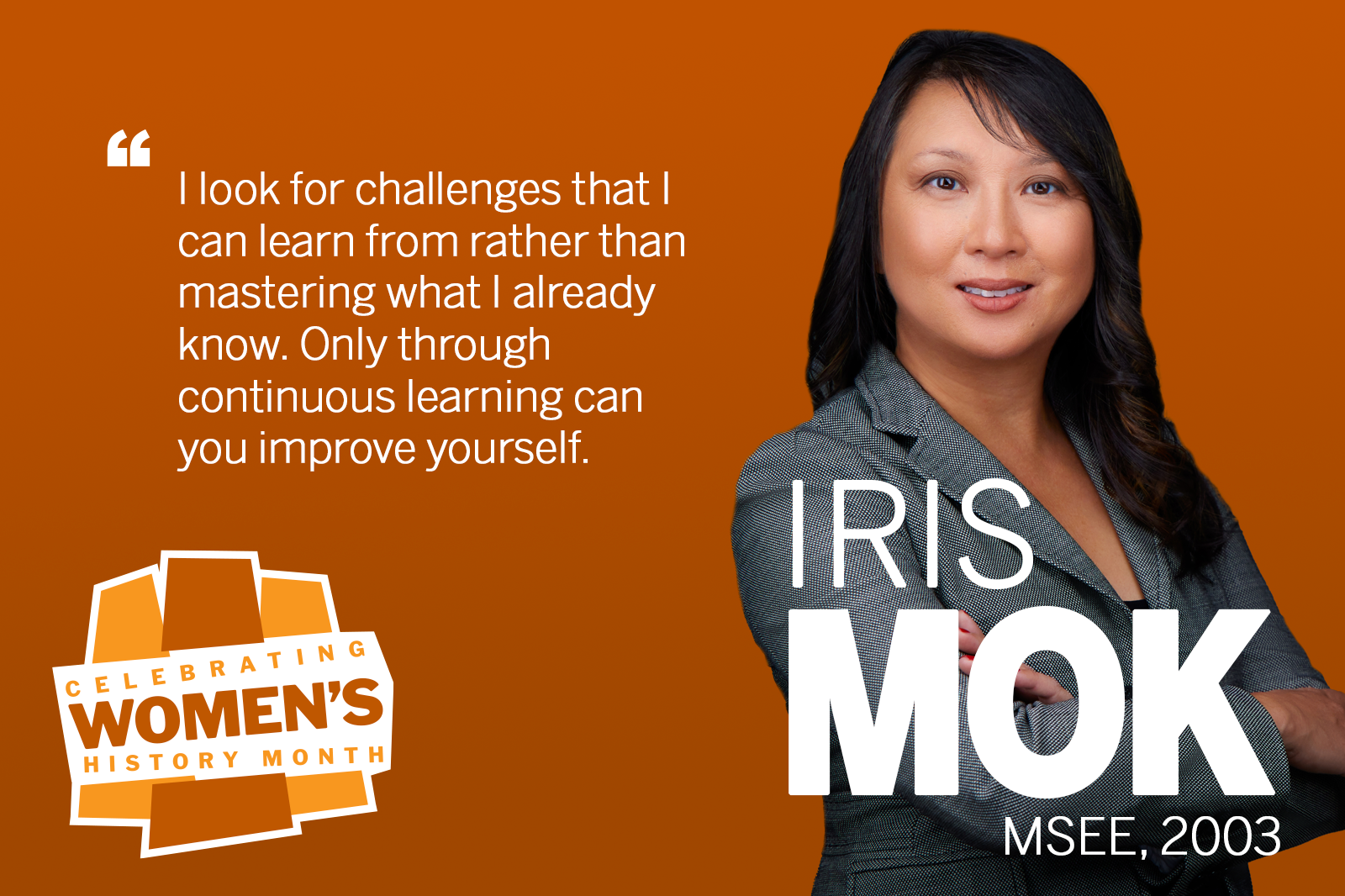 Women's History Month: Alumni Profile - Iris Mok | Texas ECE - Electrical & Computer Engineering ...