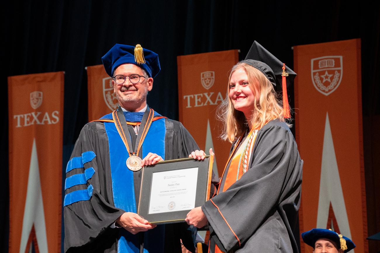 Neeley Pate Receives Cockrell School Outstanding Scholar-Leader Award | Texas ECE - Electrical ...
