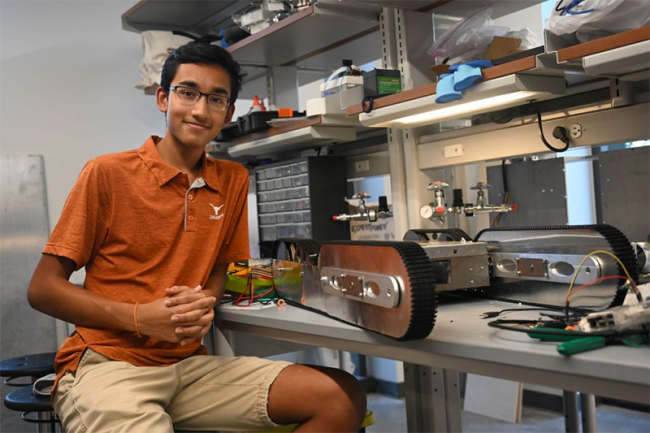 This First-Year Student Invented a Fire-Fighting Robot | Texas ECE - Electrical & Computer ...